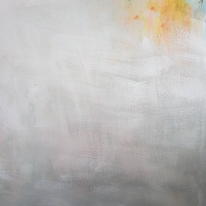 Light Gray Abstract Print Minimalist Wall Art Large Bedroom - Etsy