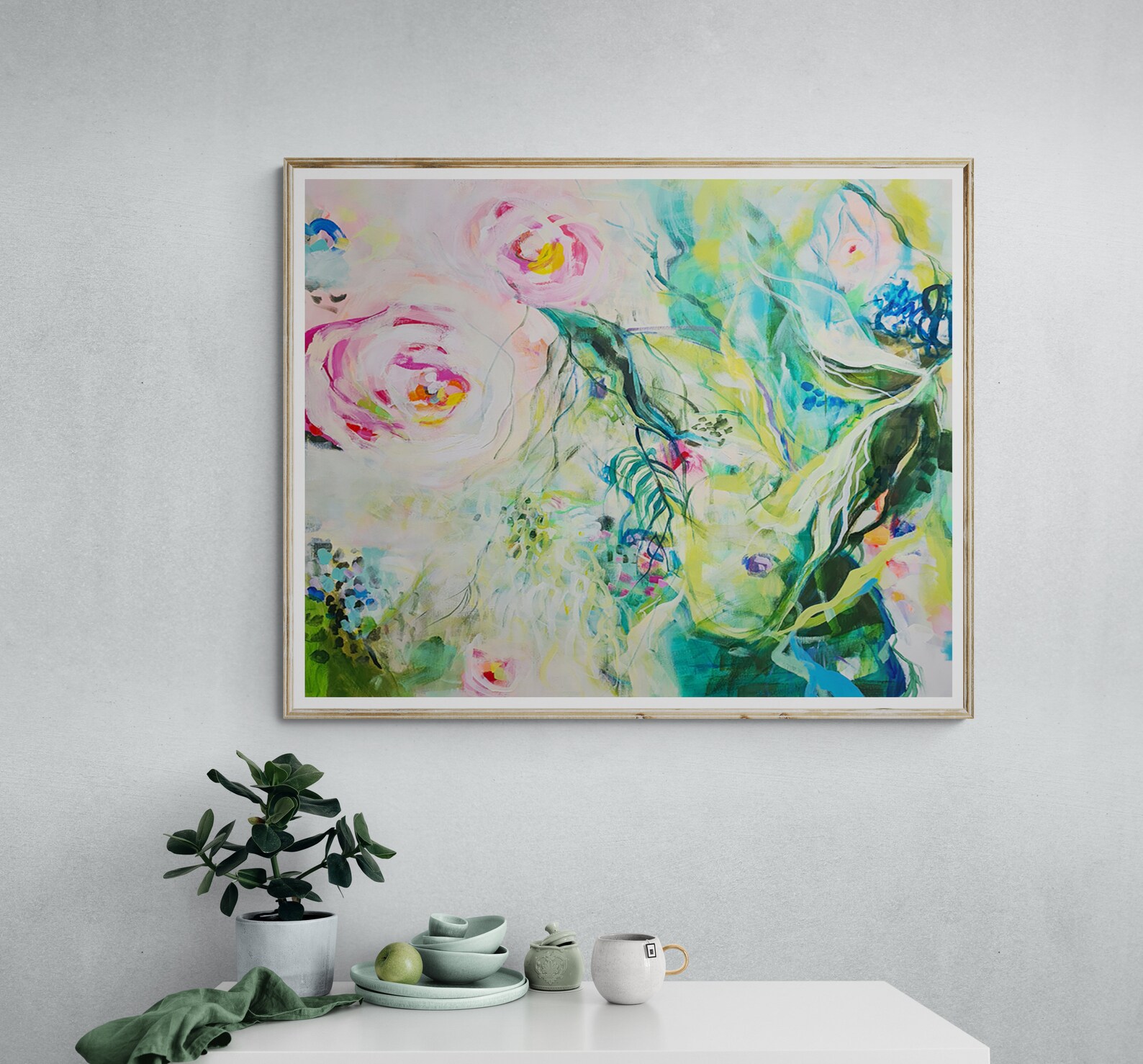 Floral Wall Art Print Abstract Botanical Print Extra Large - Etsy