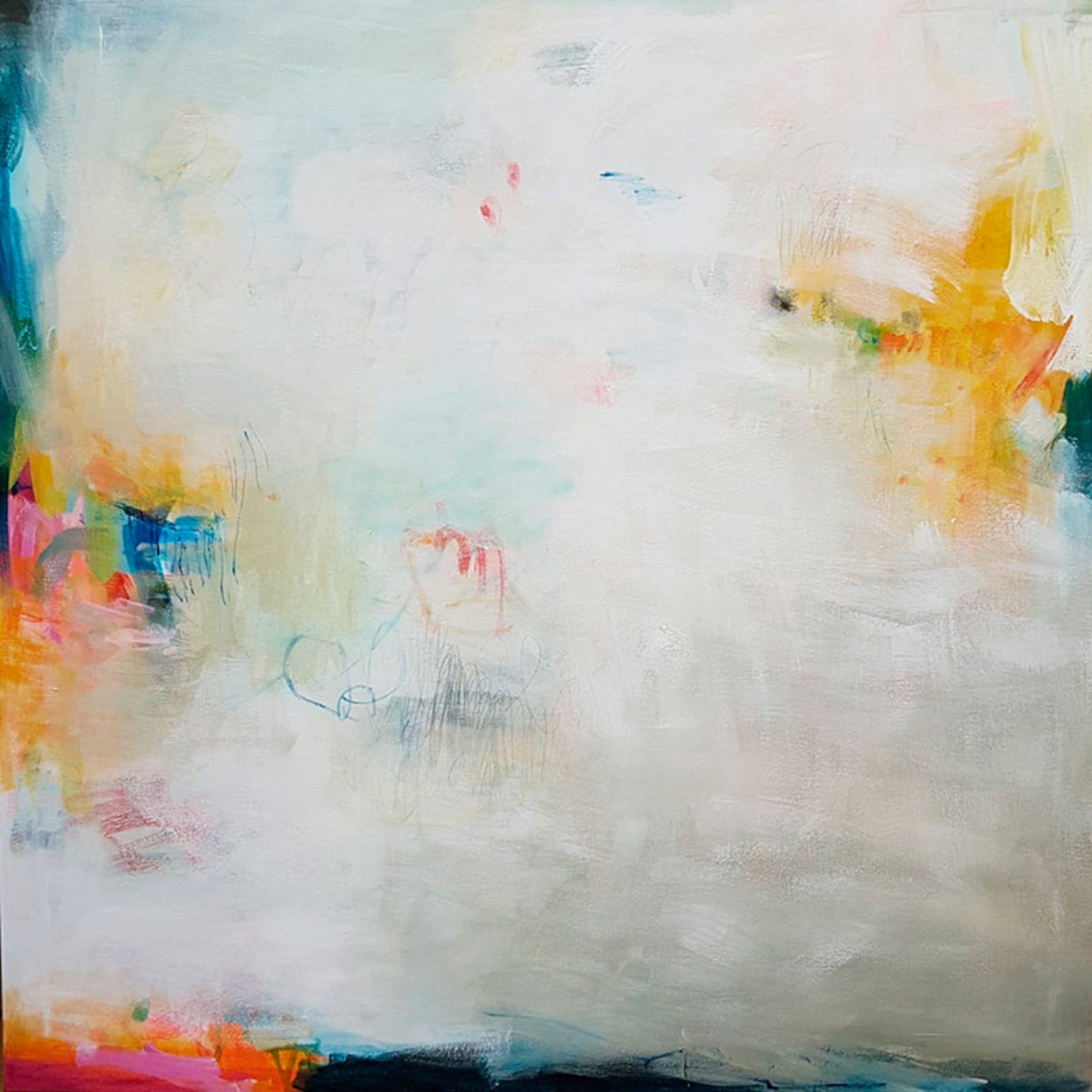 Light Gray Abstract Print, Minimalist Wall Art, Large Bedroom Wall Art ...