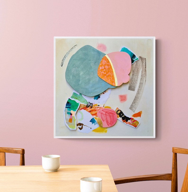 Original Abstract Wall Art Sculpture Mixed Media Multicolor - Etsy