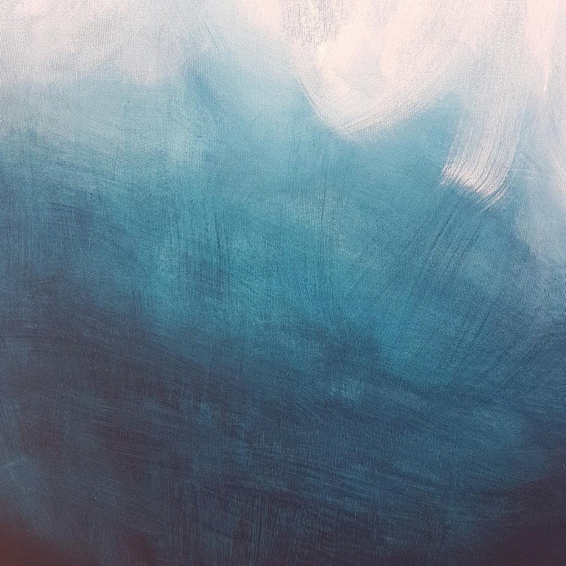 Navy Blue Abstract Painting Print, Coastal Wall Art - Etsy