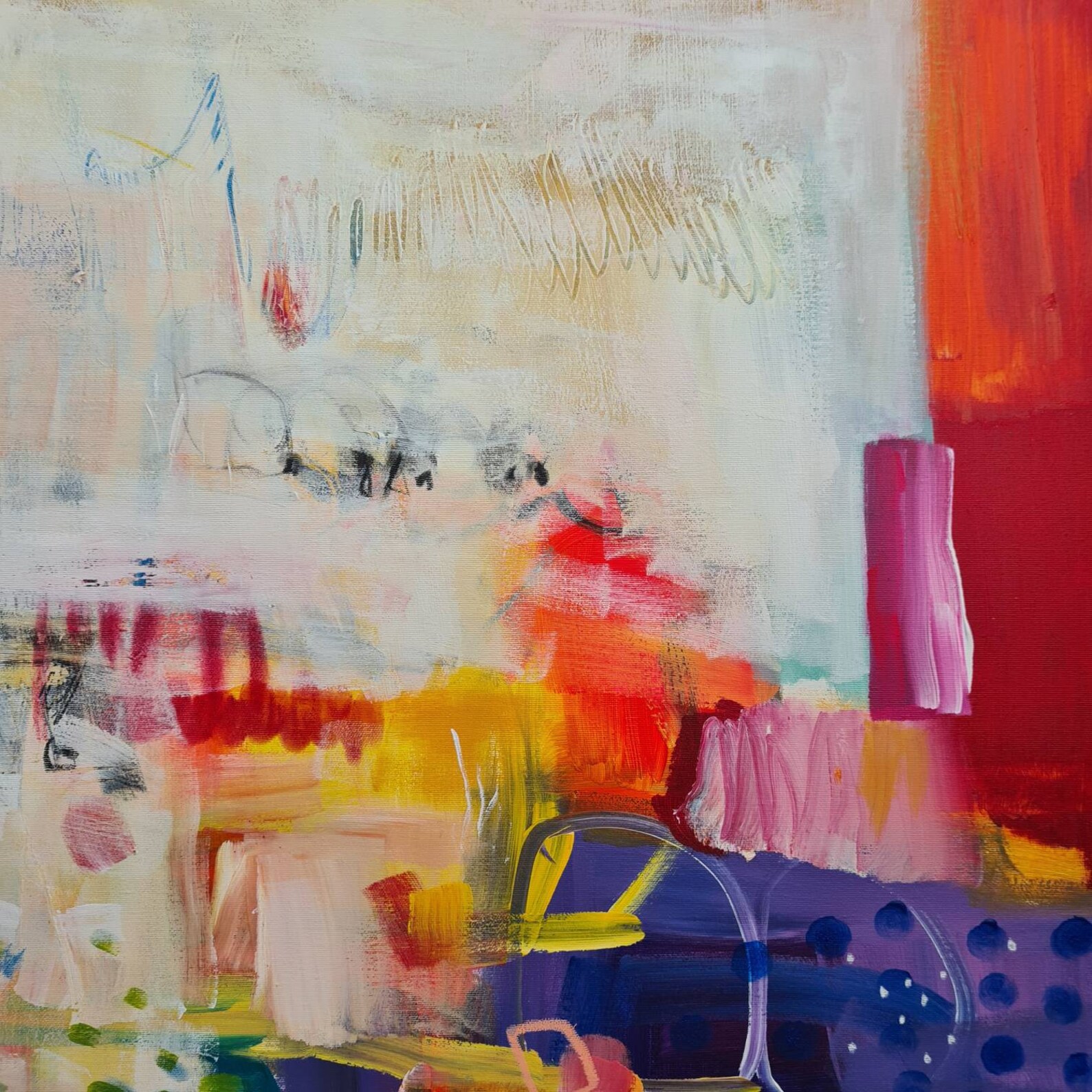 Colorful Abstract Art Print for Modern House Decor, Large Abstract ...