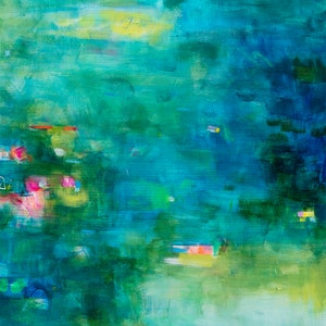 Abstract Prints Set, Set of 2 Large Prints, Tropical Landscape Large ...