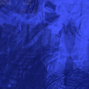 Royal Blue Art Minimalist Giclee Print, Extra Large Painting Print ...