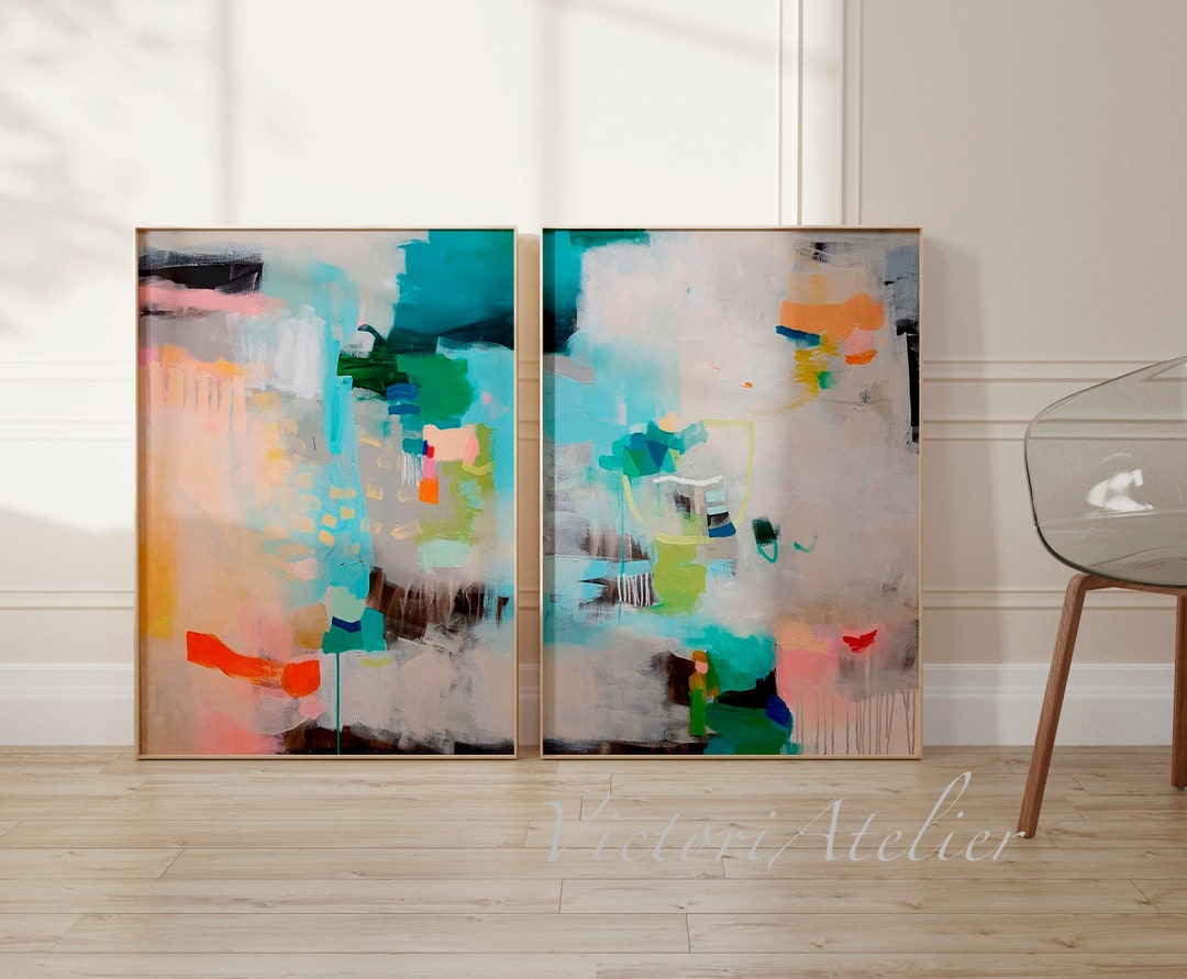 Set of 2 Extra Large Prints Abstract Prints Set Set of Two - Etsy UK