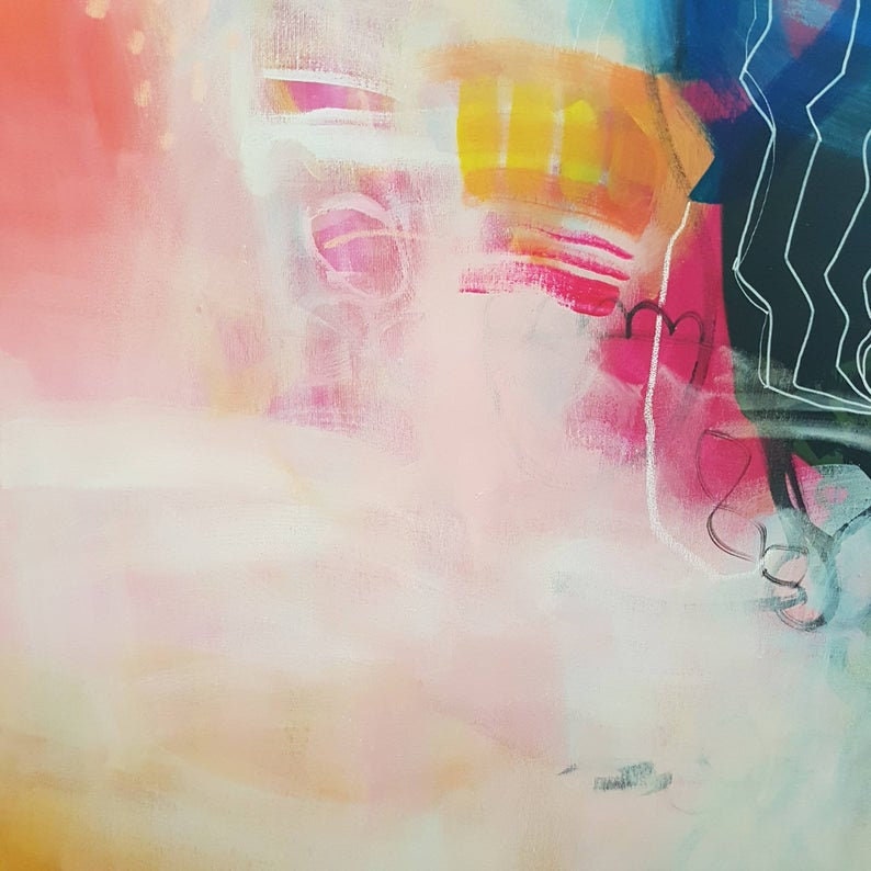 Bright Colorful Abstract Art Print Coloured Abstract | Etsy