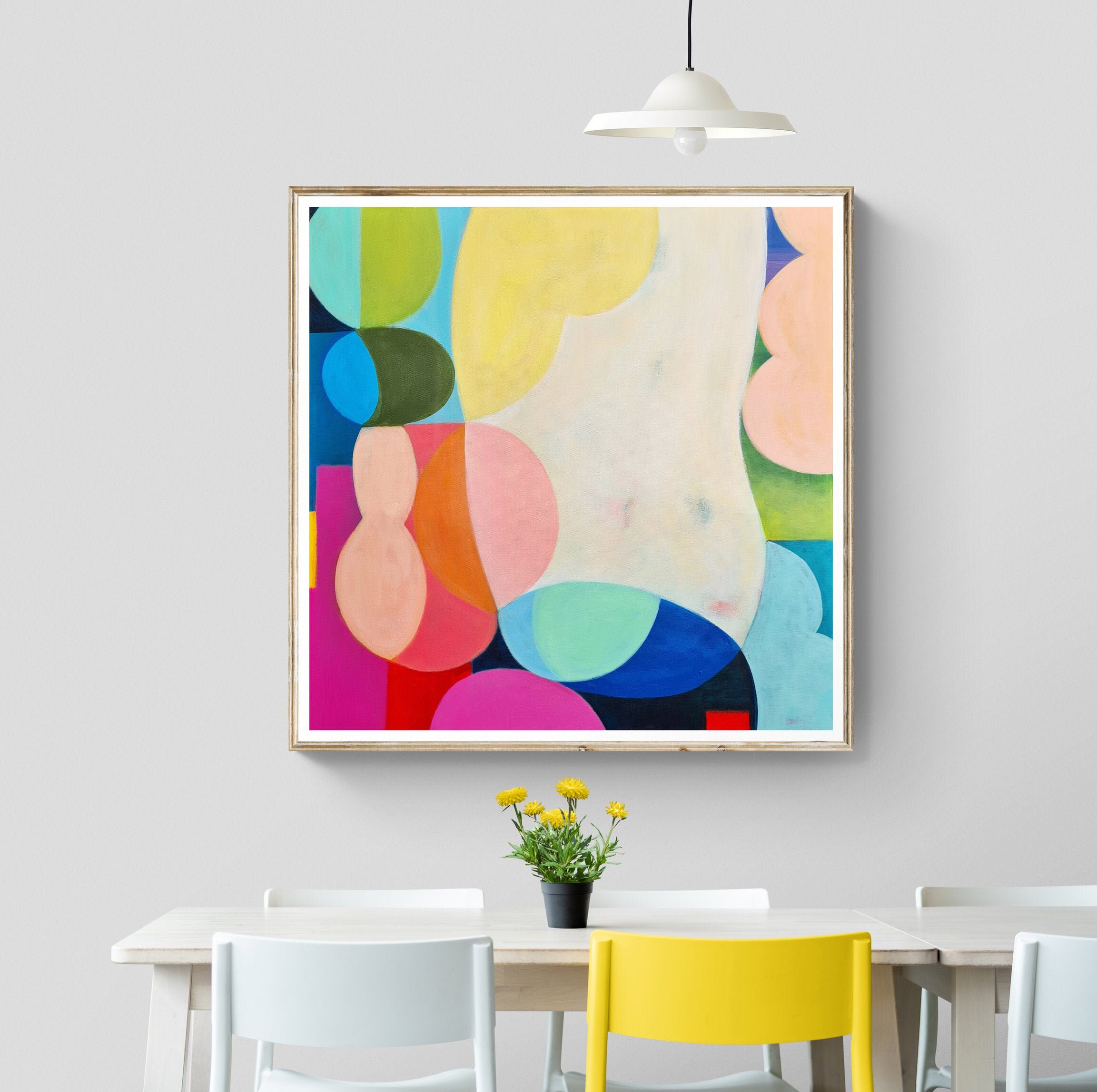 Abstract Geometric Giclée Print, Colorful Pop Art, Modern Canvas - Etsy