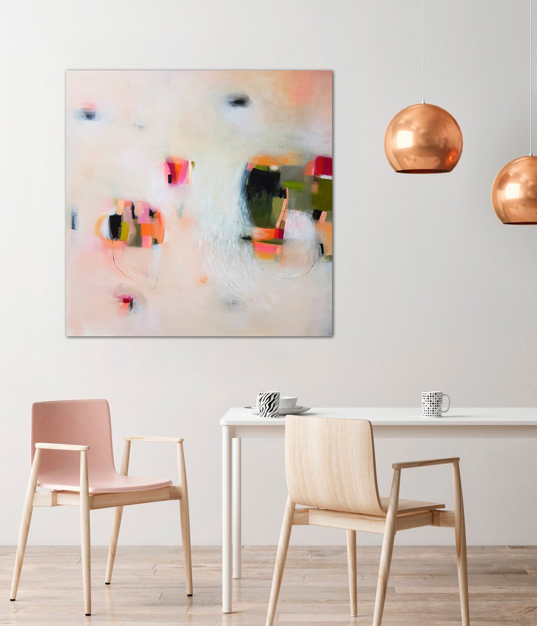 Light Pastel Colors Wall Art Print Extra Large Abstract - Etsy