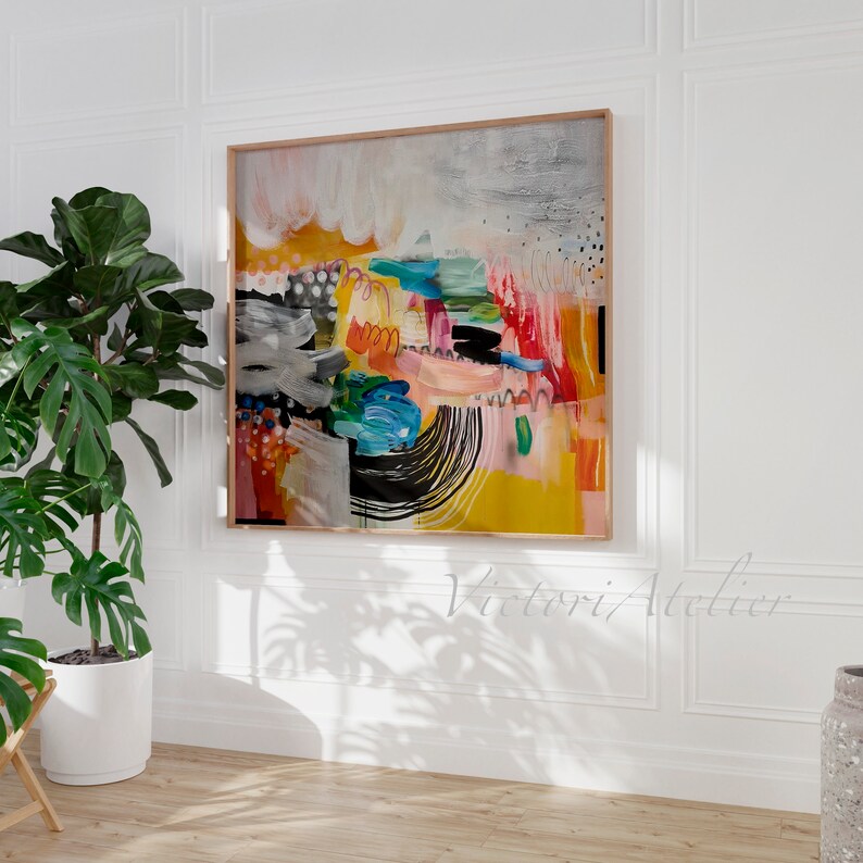 Colorful Abstract Painting Print, Large Wall Art, Giclee - Etsy