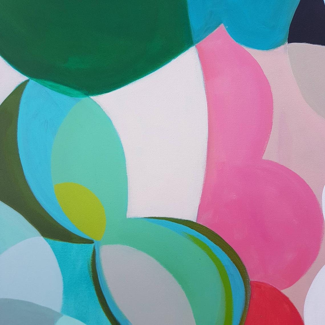 Abstract art print Multicolor large wall art Geometric pop | Etsy