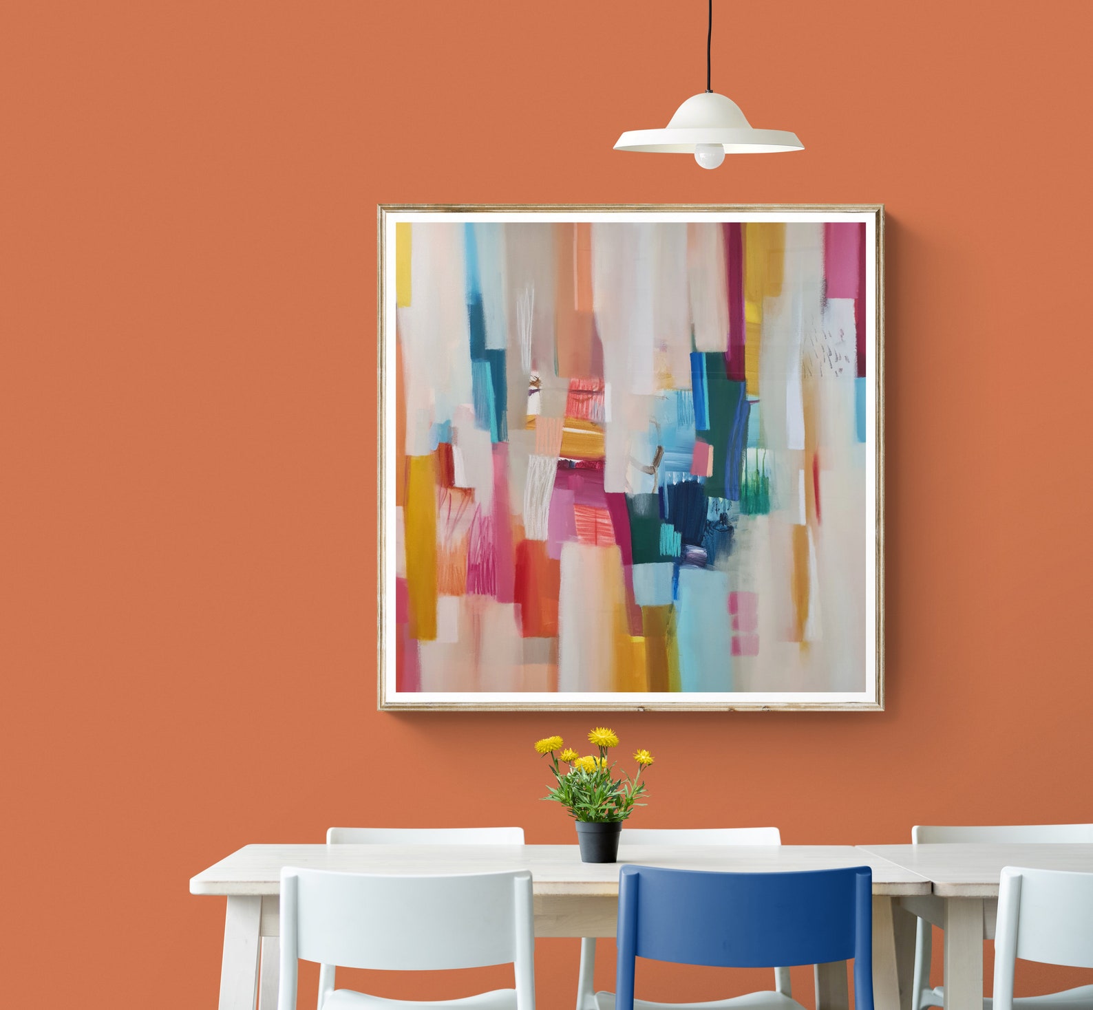 Geometric Multicoloured Bright and Colorful Abstract Print - Etsy