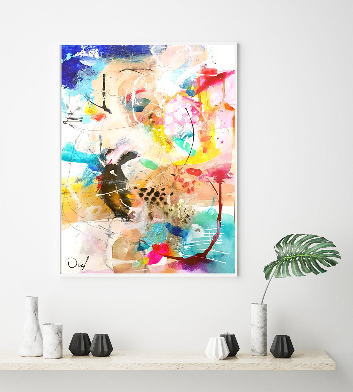 abstract art print wall art wall decor colorful Original art print ...