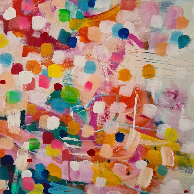 Joyful and Colorful Large Abstract Print for Modern House - Etsy