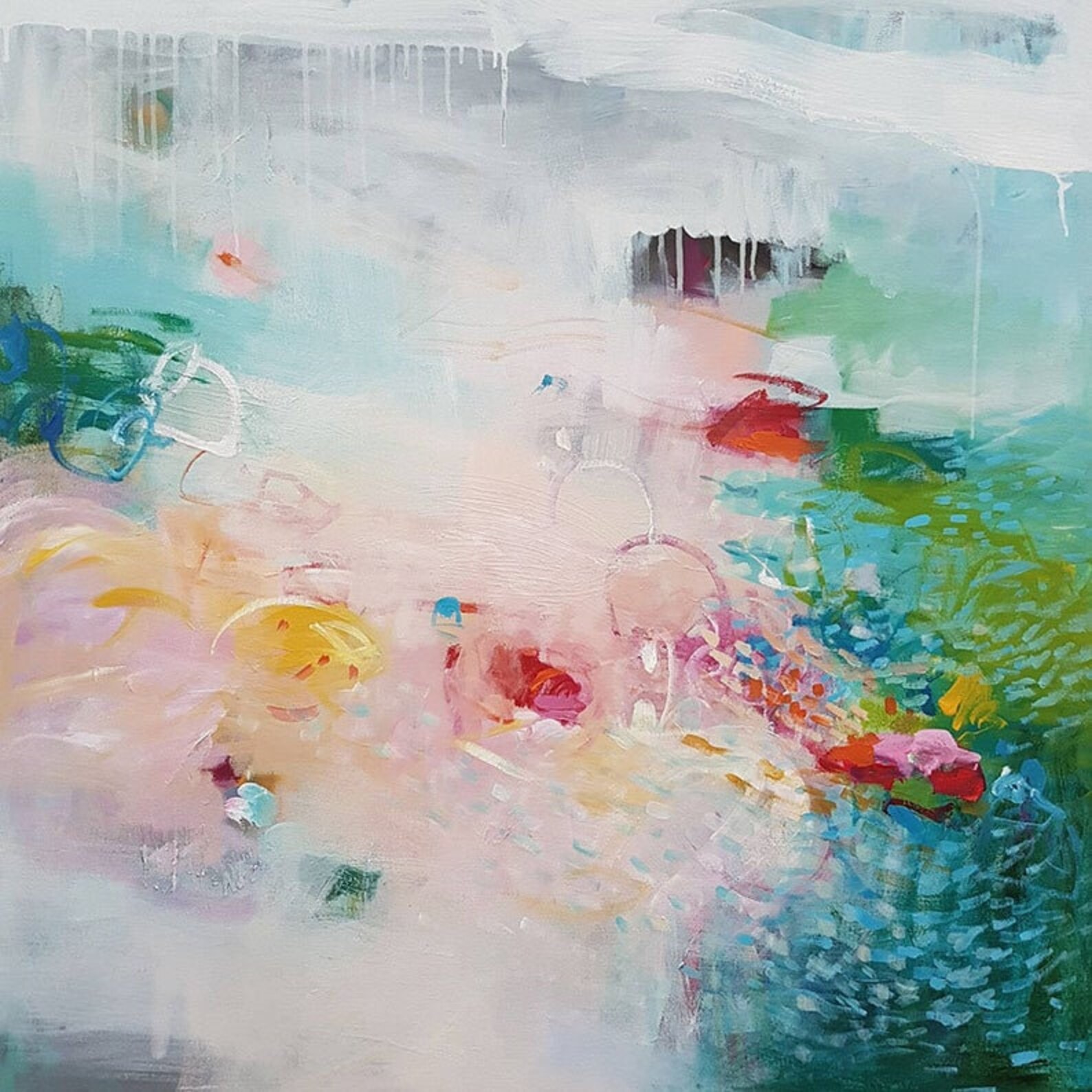 Abstract Landscape Art Print on Canvas Floral Abstract - Etsy