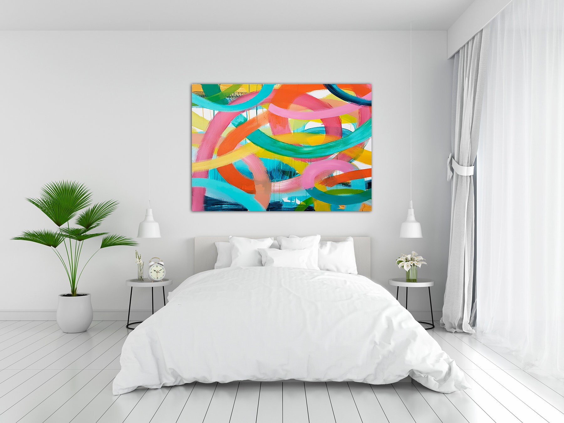 Vibrant Multicolor Abstract Large Wall Art Print Colorful | Etsy