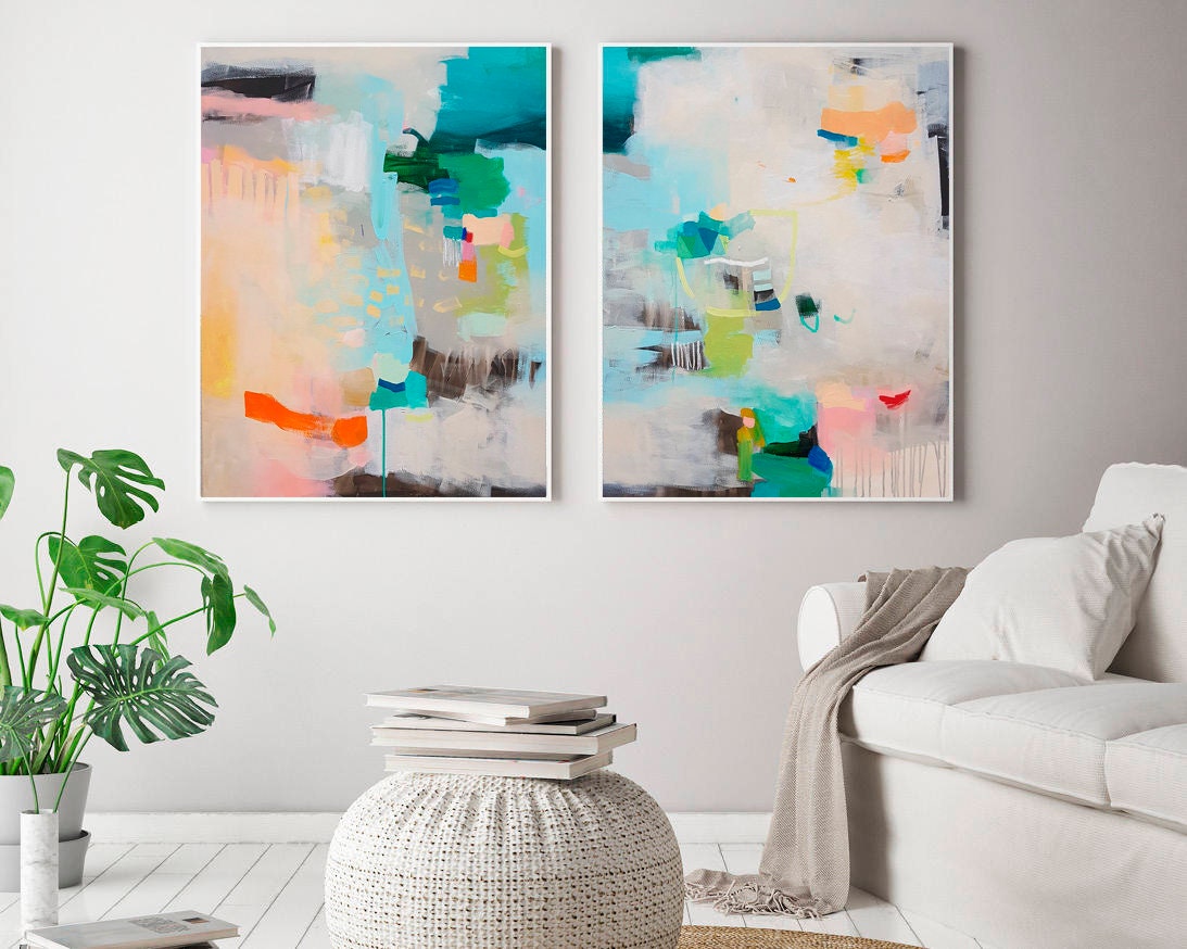 Set of 2 Extra Large Prints Abstract Prints Set Set of Two - Etsy UK