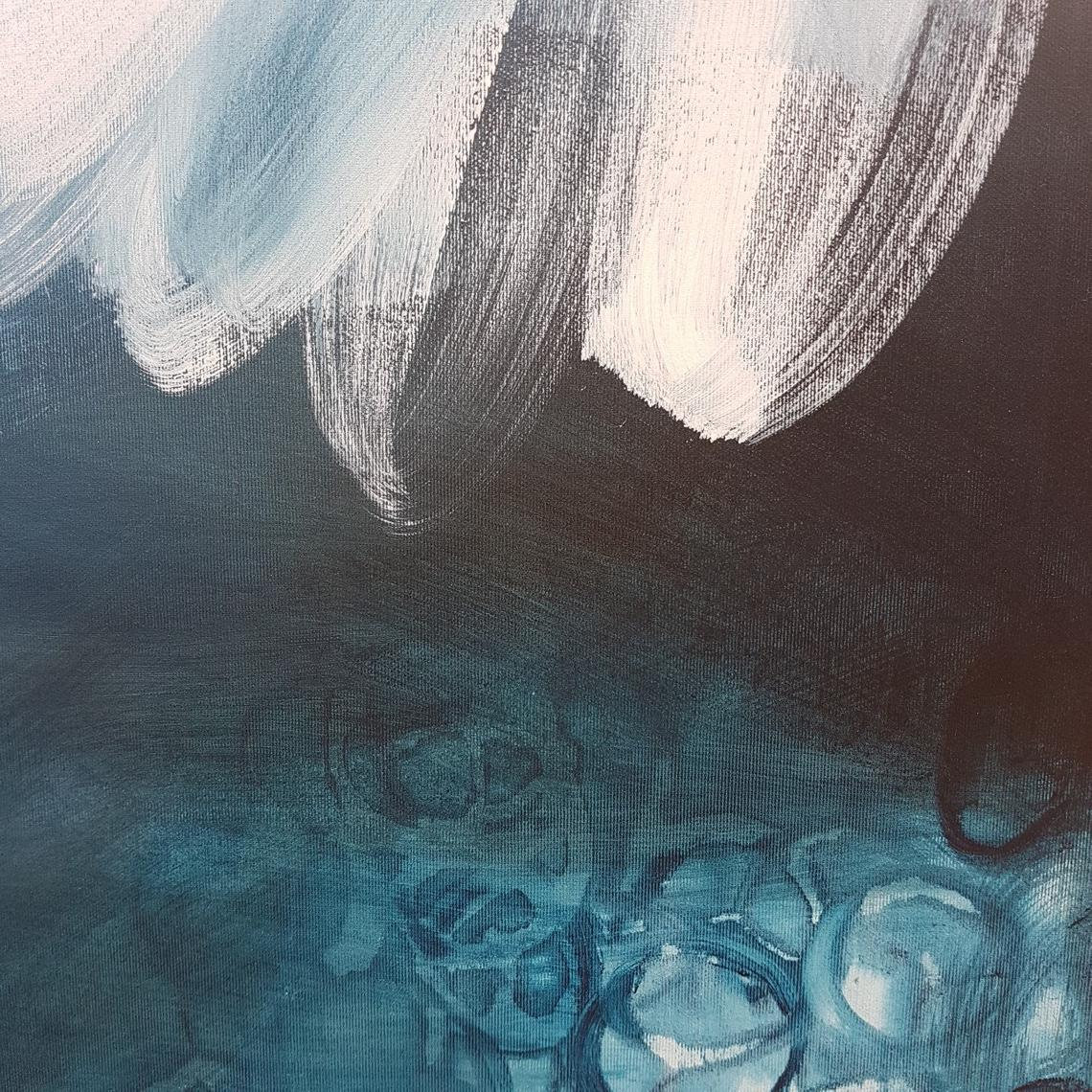 Navy Blue Wall Art Print Modern coastal wall art Abstract | Etsy