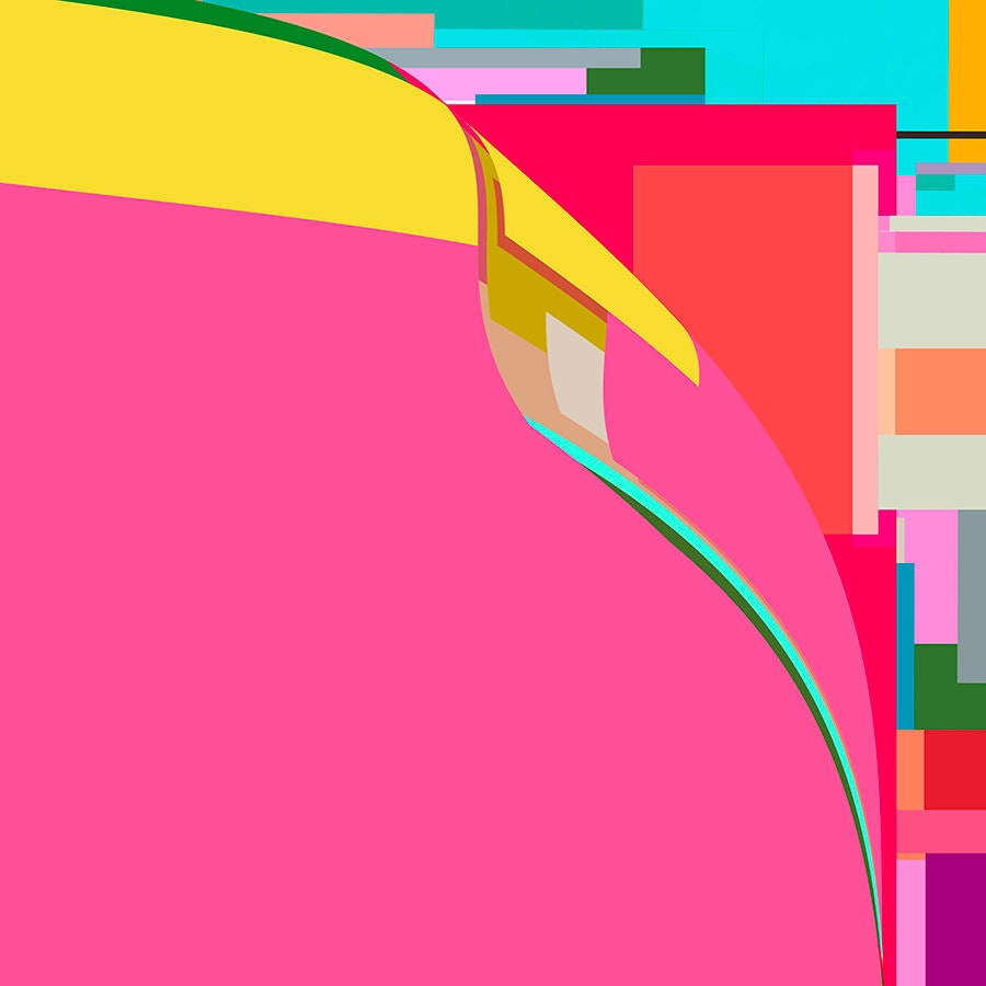 Magenta Pink Abstract Giclée Print, Geometric Color Block Wall Art - Etsy