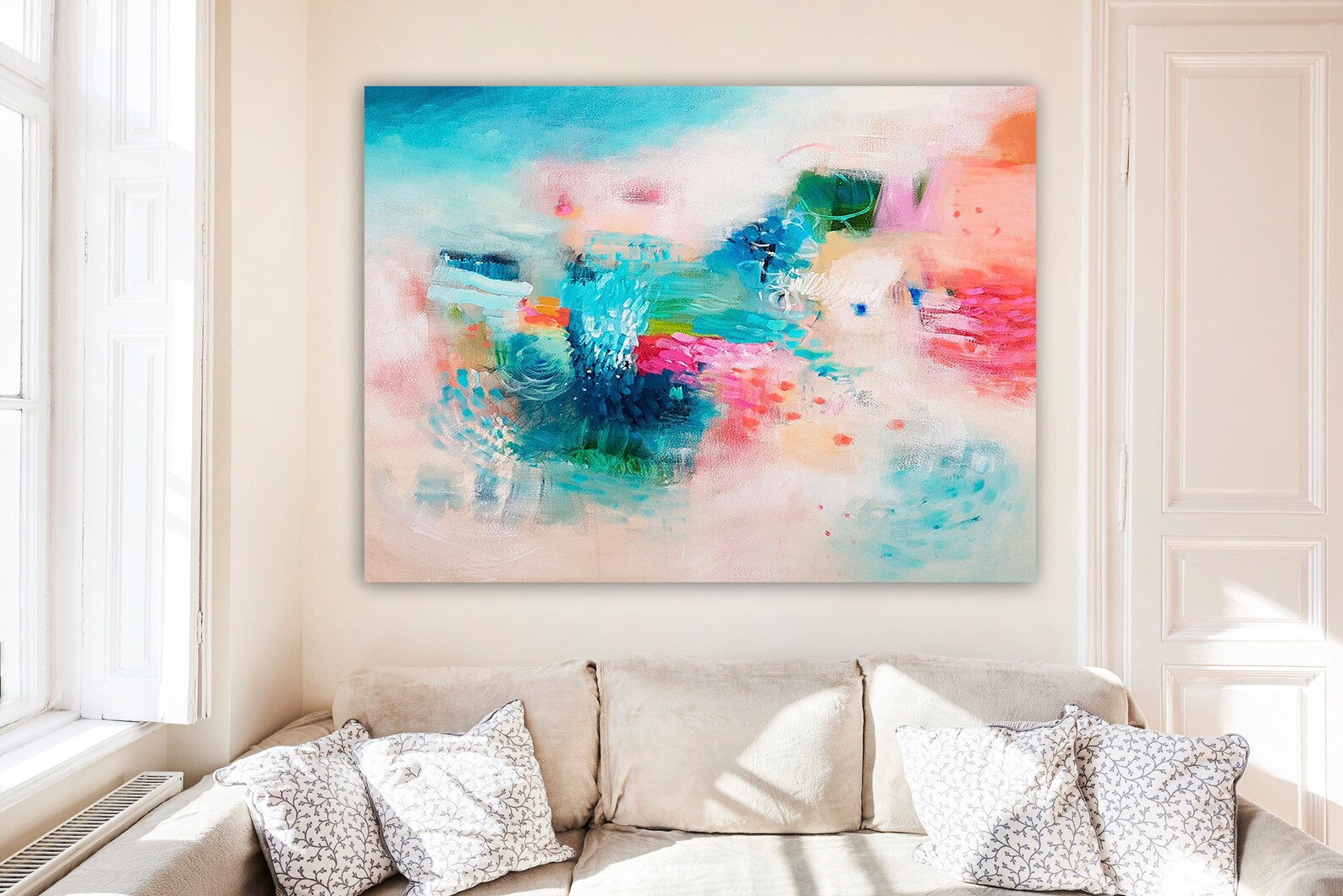 Abstract Art Print, Large Abstract Painting, Modern Wall Art Print ...