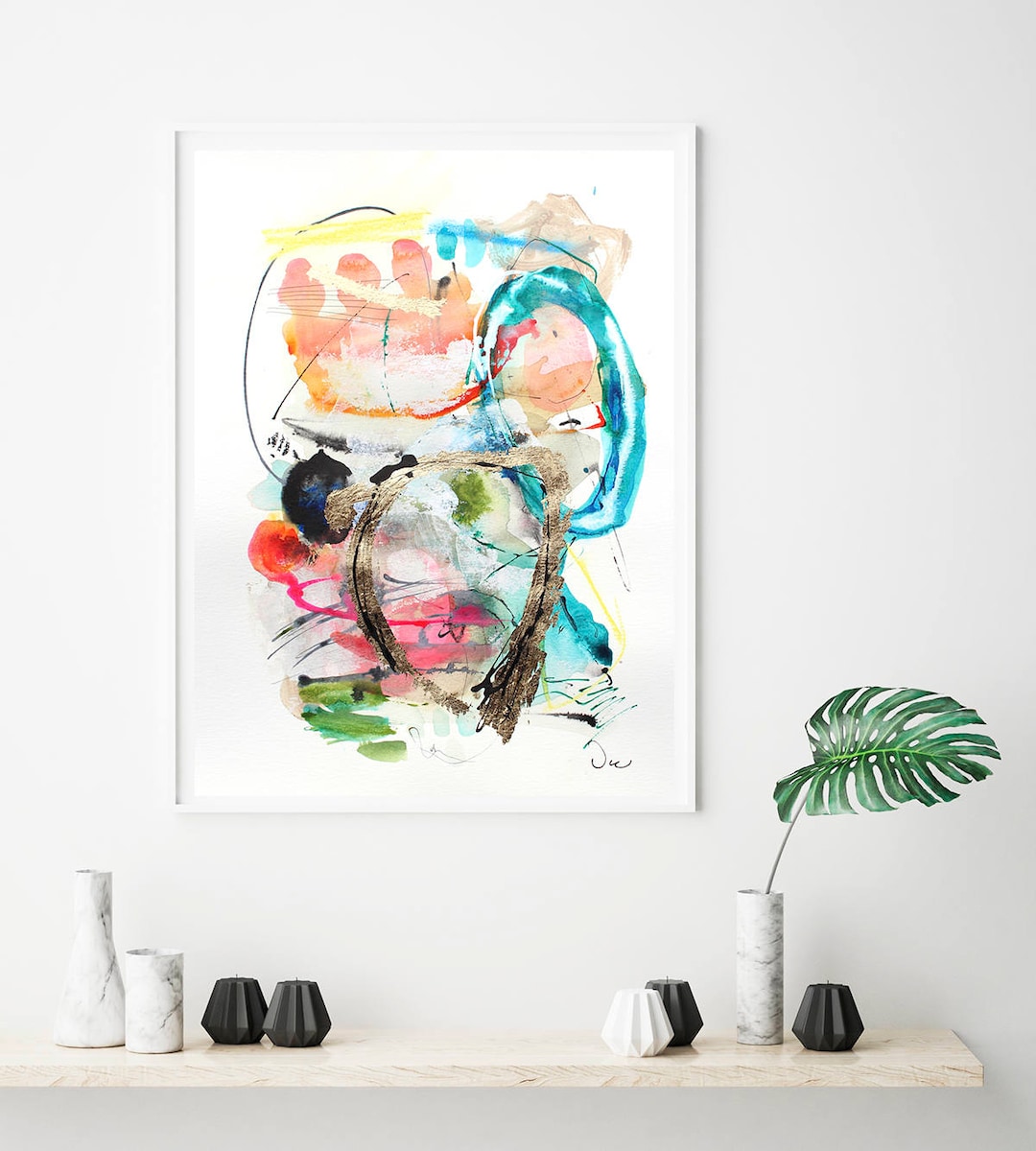 Abstract Art Print, Playful Modern Art, Watercolor Giclee Print ...
