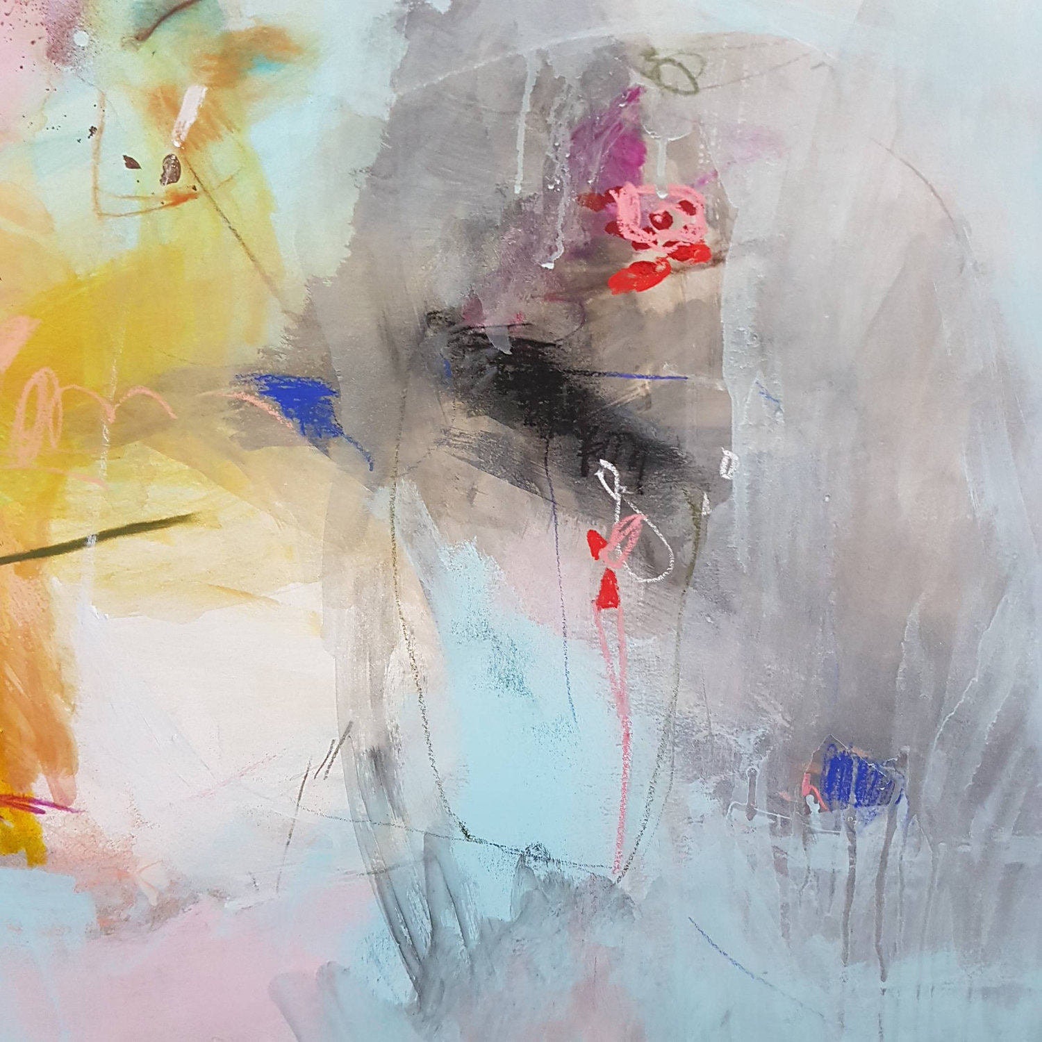 Abstract Print Light Blue Wall Art Large Abstract Art | Etsy