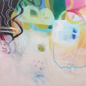 Bright Colorful Abstract Art Print, Coloured Abstract Painting, Extra ...