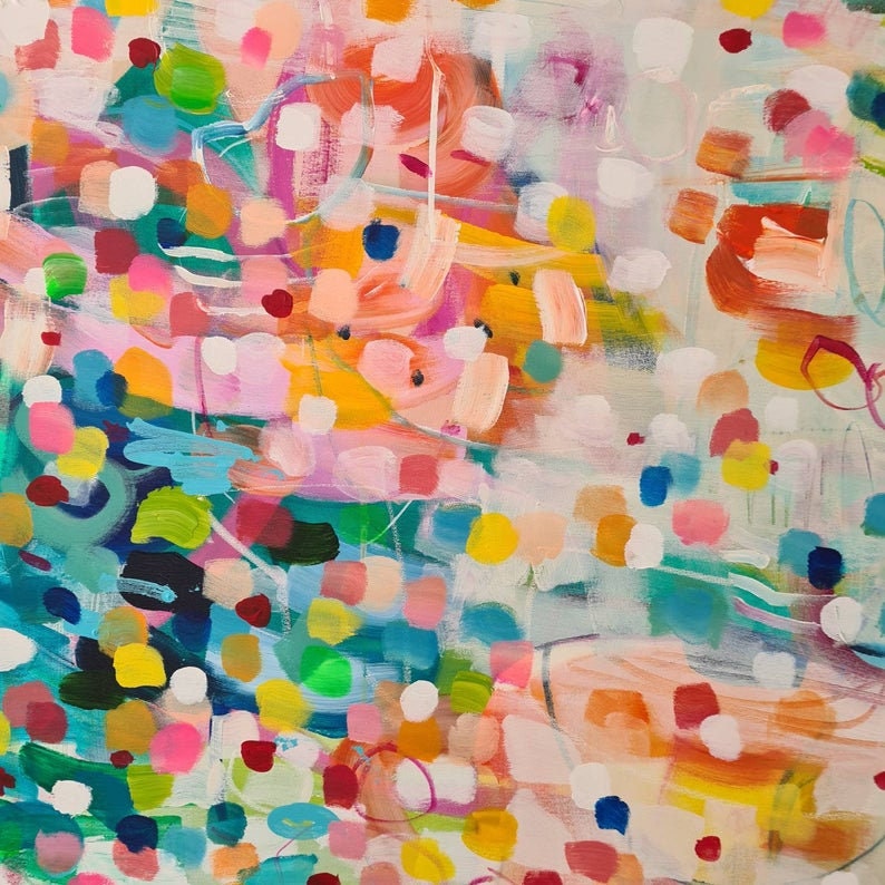 Joyful and Colorful Large Abstract Print for Modern House - Etsy