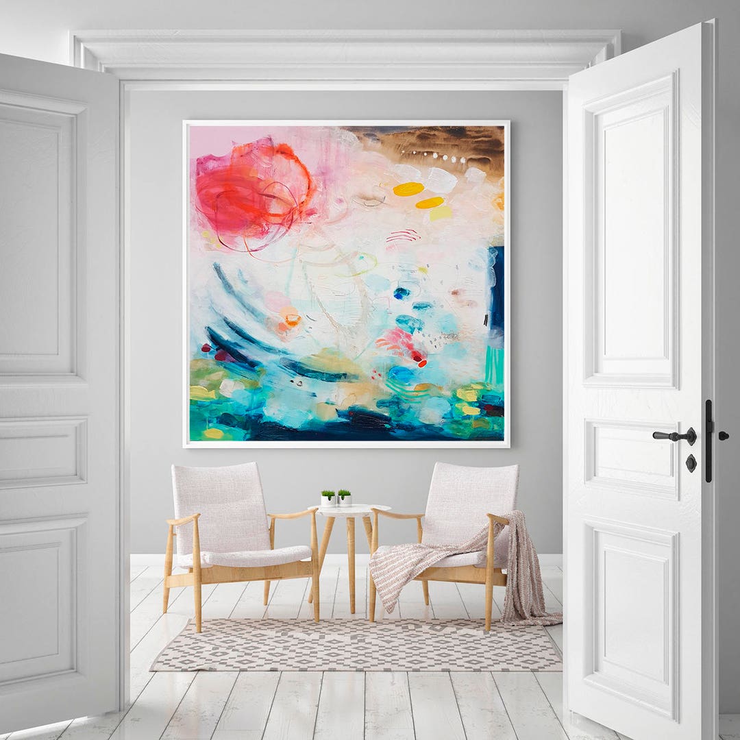 Abstract Painting Print, Modern Painting Print, Large Painting, Modern ...