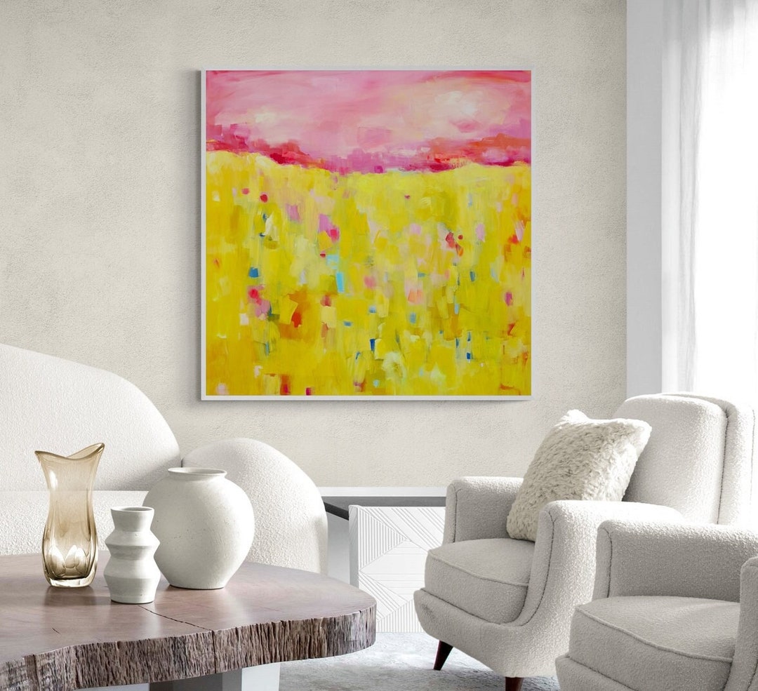 Colorful Abstract Landscape Print Large Wall Art Painting - Etsy