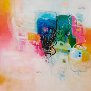 Bright Colorful Abstract Art Print, Coloured Abstract Painting, Extra ...