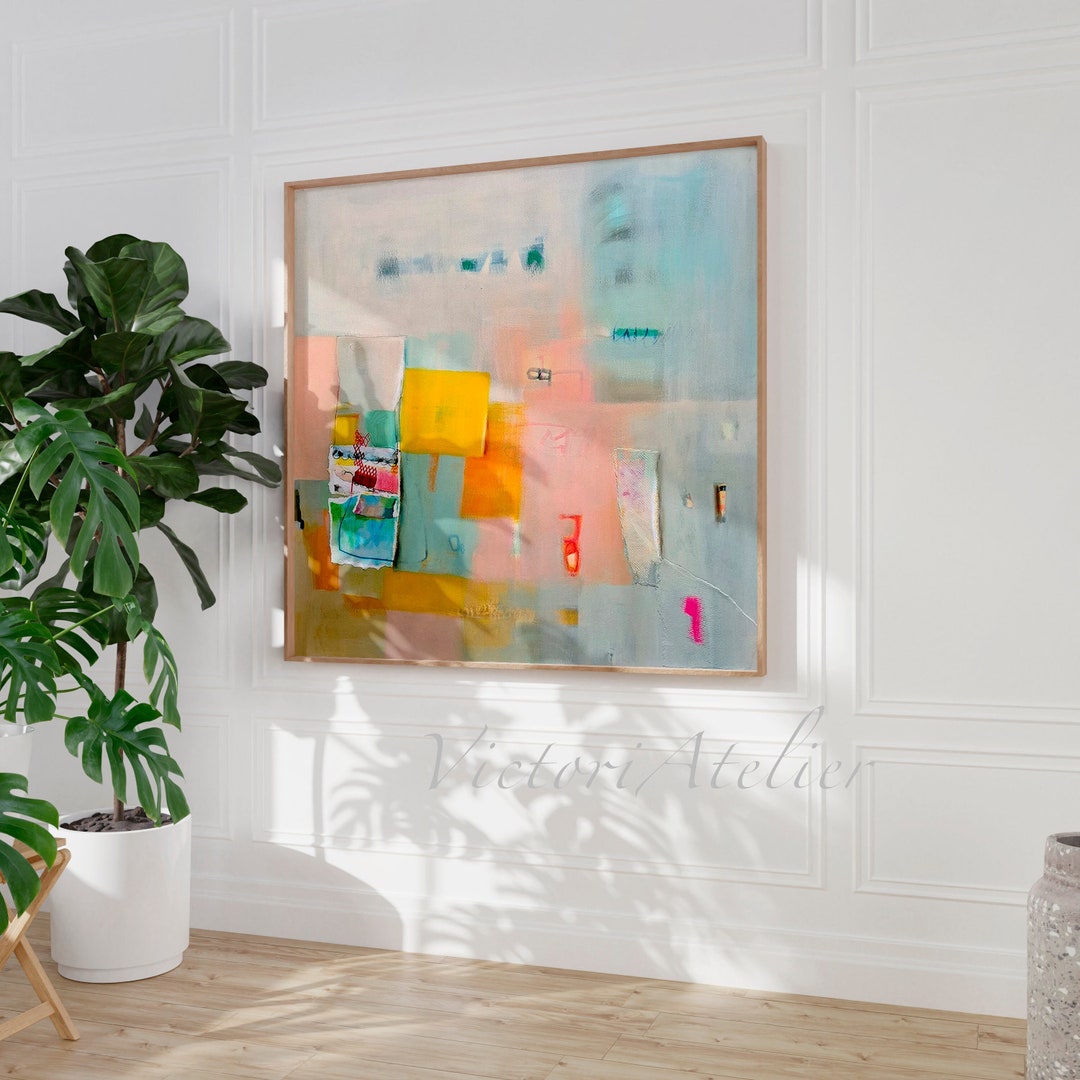 Pastel Colors Wall Art Print Light Colors Abstract Painting - Etsy