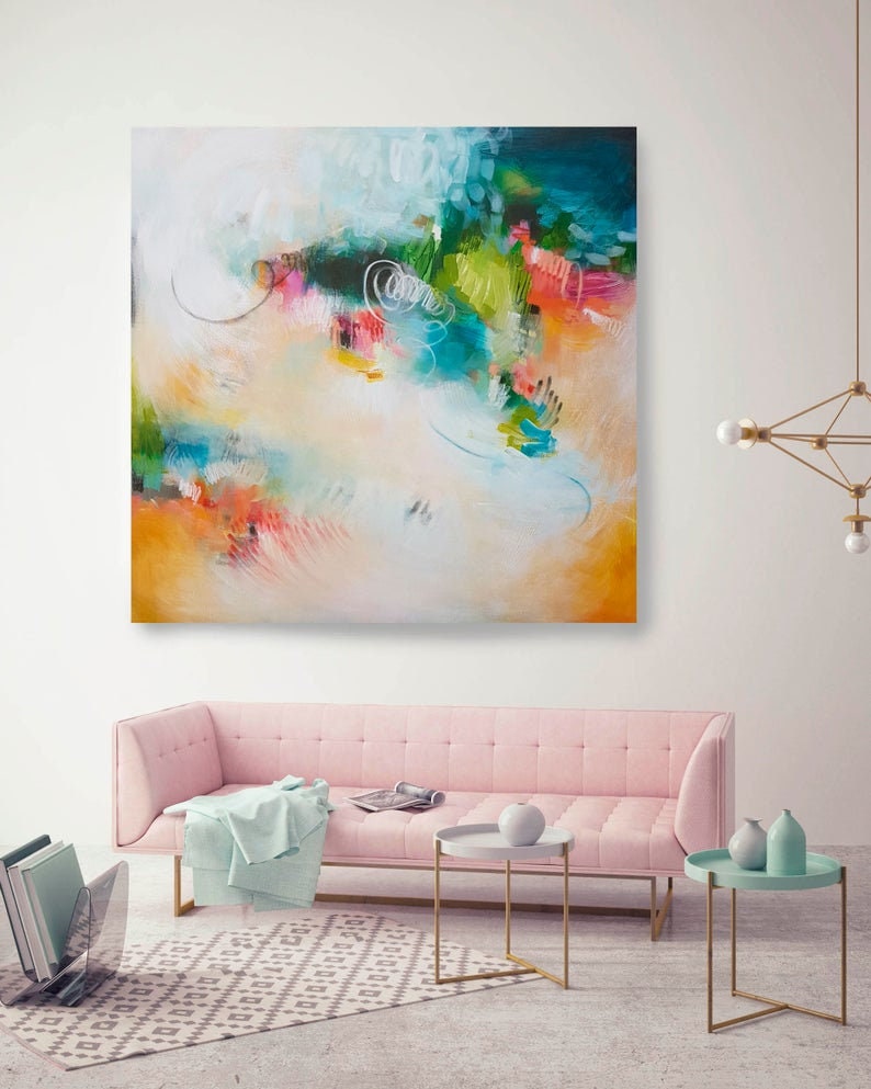 Extra Large Wall Art Print Abstract Painting Print Colorful | Etsy