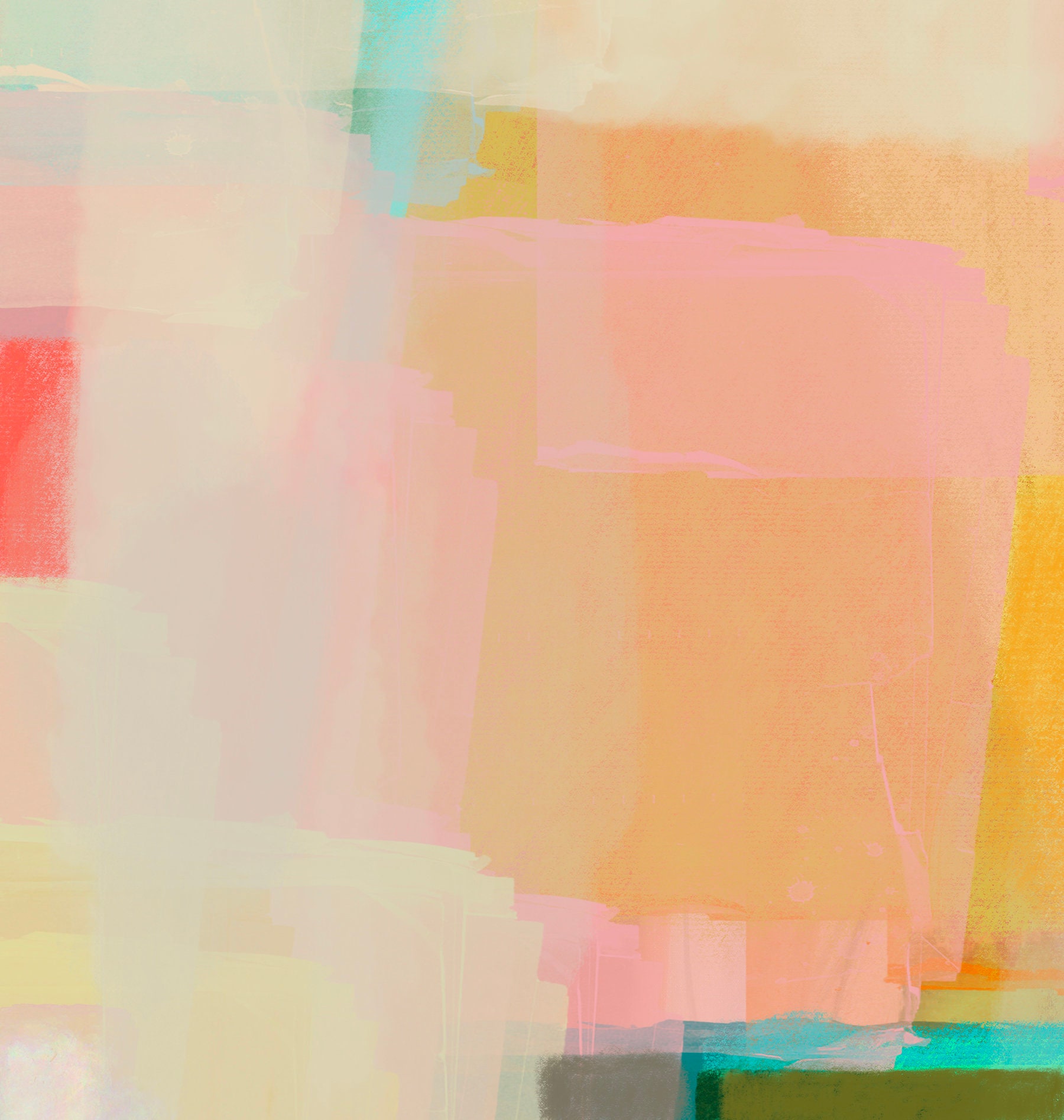 Pastell Orange, Abstrakter Kunstdruck, Minimalistisches Wanddekor - Etsy.de