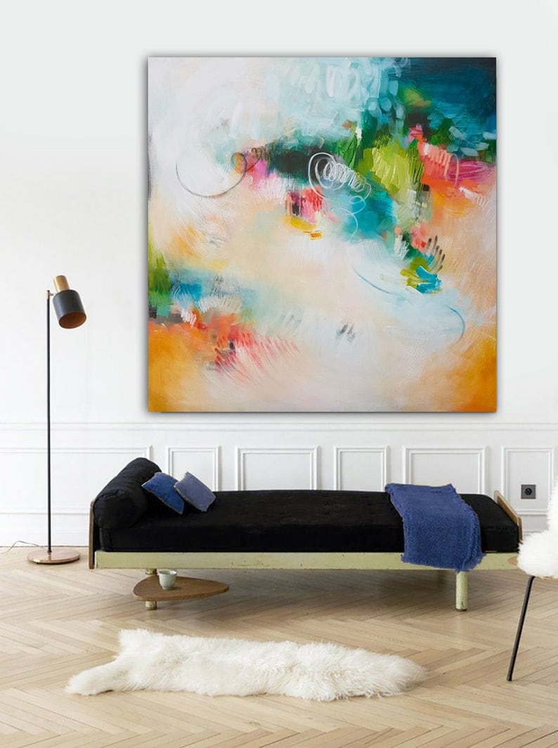 Extra Large Wall Art Print Abstract Painting Print Colorful | Etsy