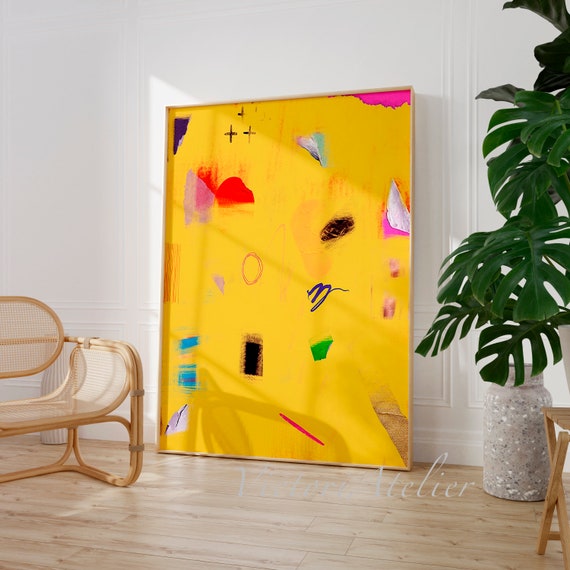 Yellow Abstract Painting