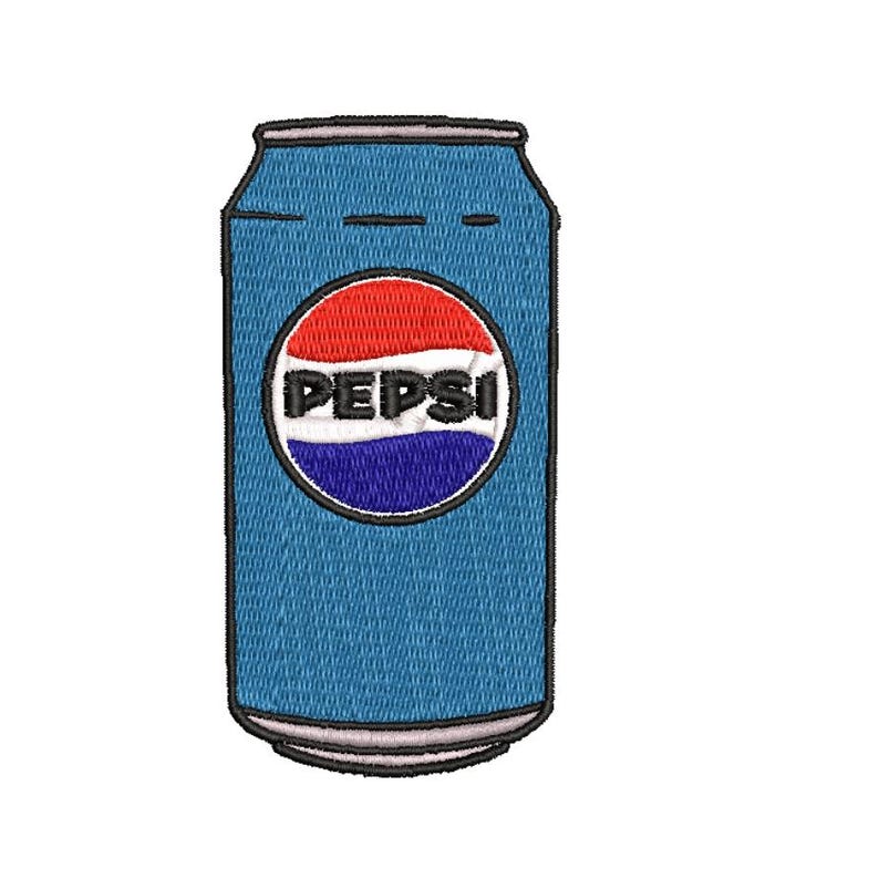 Pepsi Can Embroidery File - 4in Size, DST, PES, JEF, VP3 Formats ...