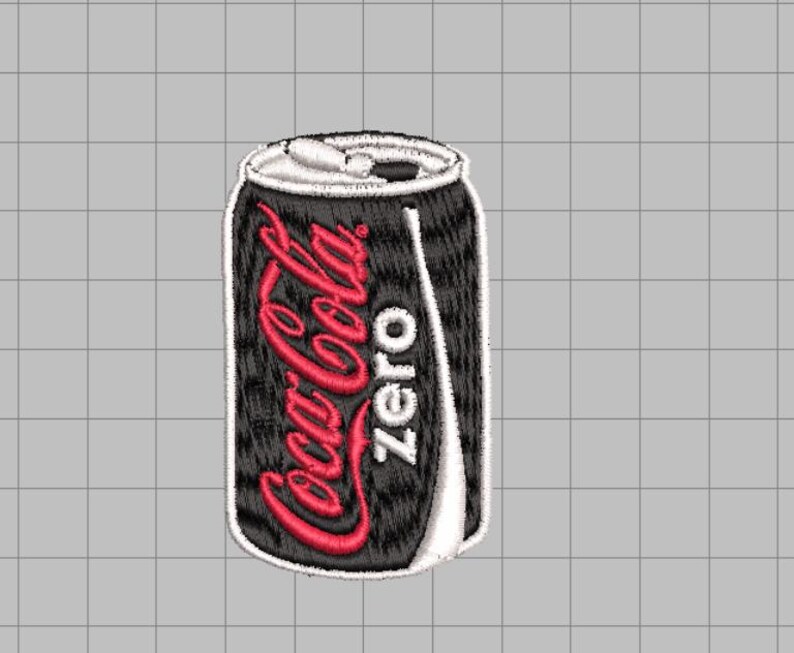 Coke Zero Embroidery Design File Custom Soda Logo Embroidery Pattern ...
