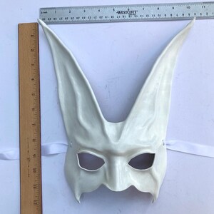 White Rabbit Leather Mask 12 Tall Entirely Hand Crafted Masquerade ...