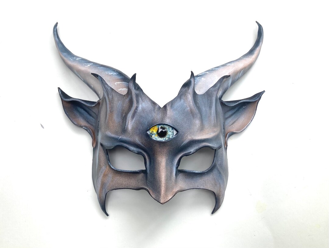 Entirely Hand Crafted Leather Goat Mask With Third Eye - Etsy