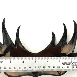 Witchy Black Leather Mask Crow Raven Bat Bird Devil Tendrils Masquerade ...