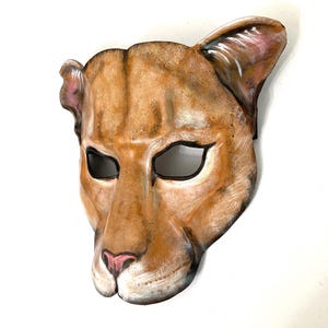 Florida Panther Lioness Cougar Puma Mountain Lion Leather Mask Entirely ...
