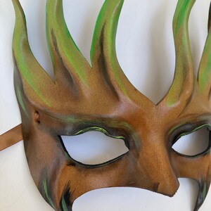 Leather Tree Mask Entirely Hand Crafted Costume Masquerade Halloween ...