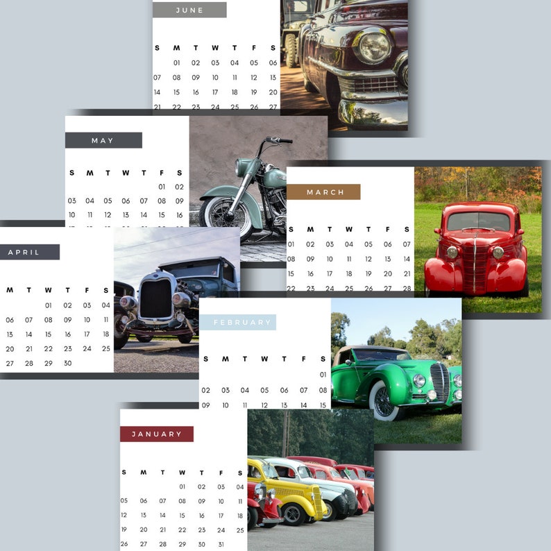2025 Classic Cars Calendar: Perfect Gift for Him Automobile Enthusiast ...