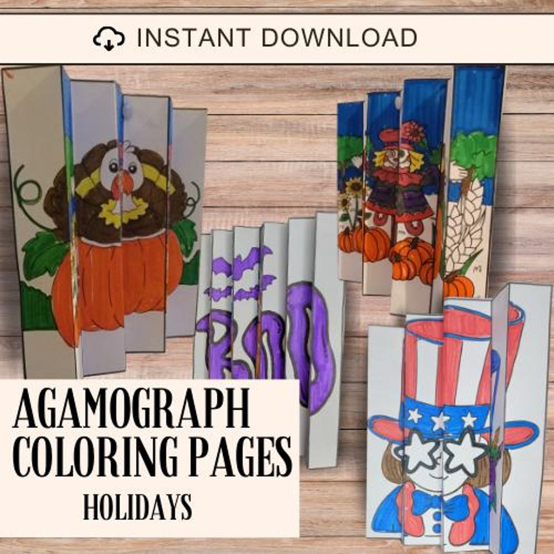 Downloadable Agamograph Coloring Pages: Unique Art Projects for ...