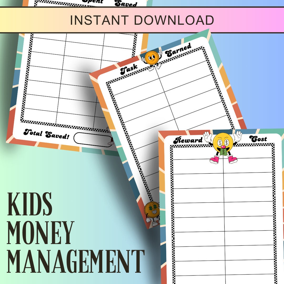 Kids Money Management Digital Download for Teaching Financial ...