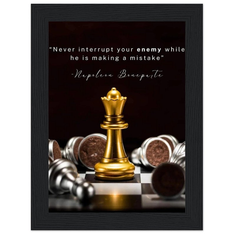 Chess Wall Art, Motivational Quotes, Inspiring Wall Decor, Napoleon ...
