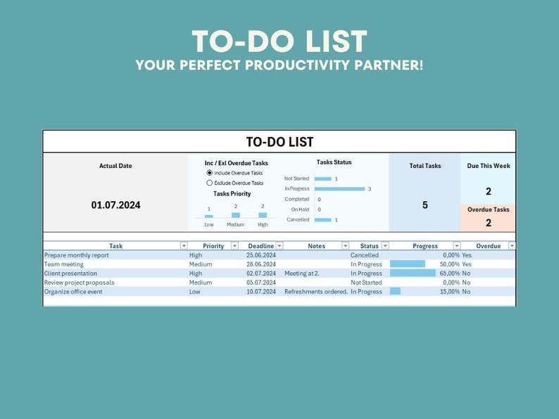 To-do List Template Organize Your Life - Etsy