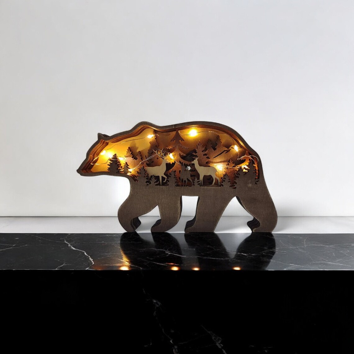 Handcrafted Wooden Animal Totem-office Home Decor,christmas Gift,elk ...