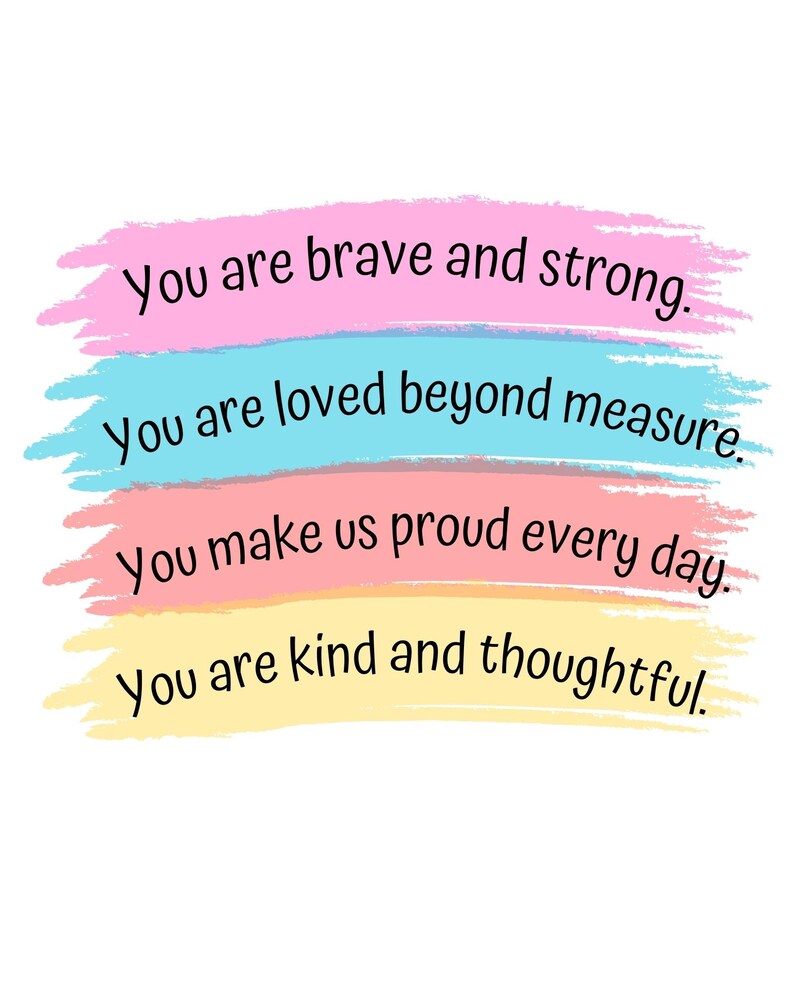 You Are Positive Affirmations for Kids Positive Affirmation Posters ...