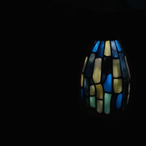 The Hanging Cape Cod Stained Glass Garden Solar Light - Etsy